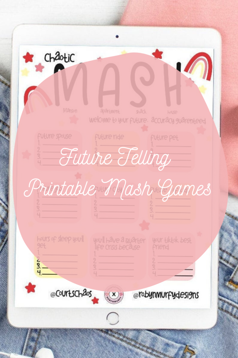 Hilarious Future Telling Printable Mash Games - Fun Party Pop
