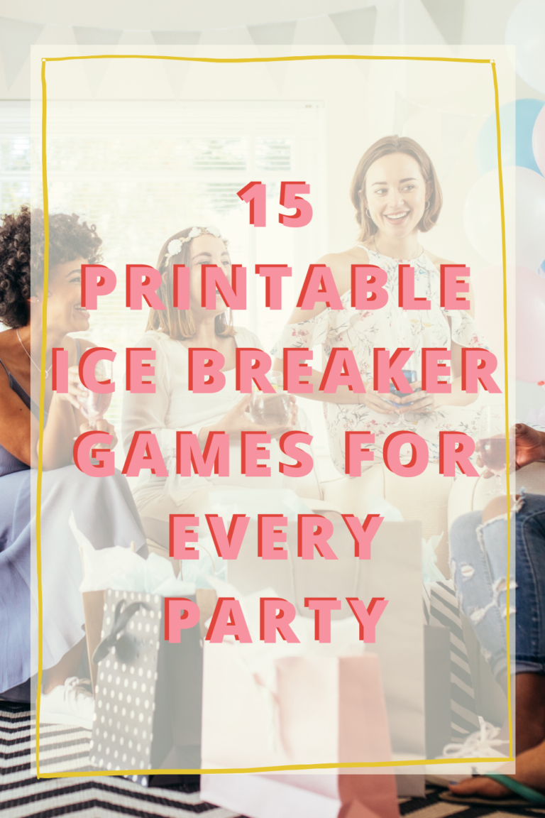 15 Printable Ice Breaker Games for Every Party - Fun Party Pop