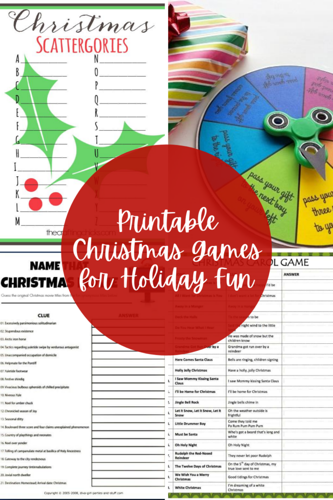 15 Printable Christmas Games for Holiday Fun - Fun Party Pop