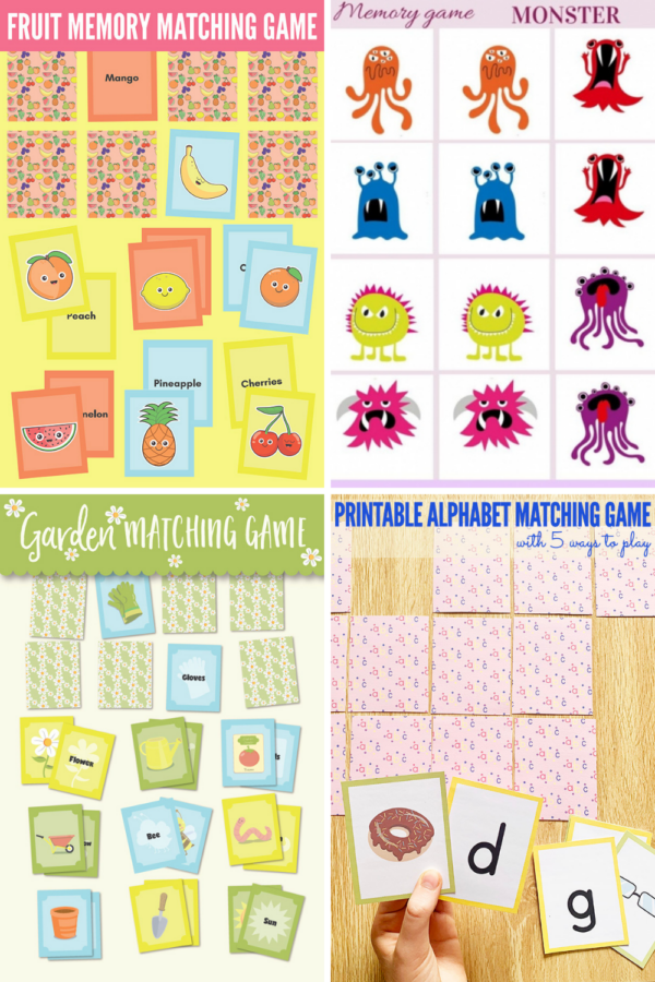 Printable Memory Games for Learning and Playing - Fun Party Pop