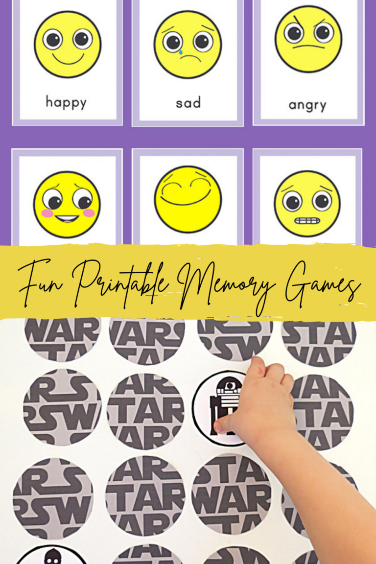 Printable Memory Games for Learning and Playing - Fun Party Pop
