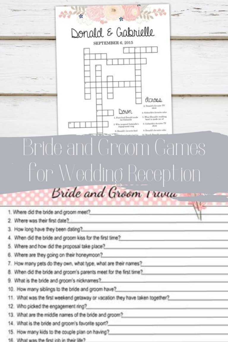 47 Wedding Table Games That Guests Will Love - Fun Party Pop