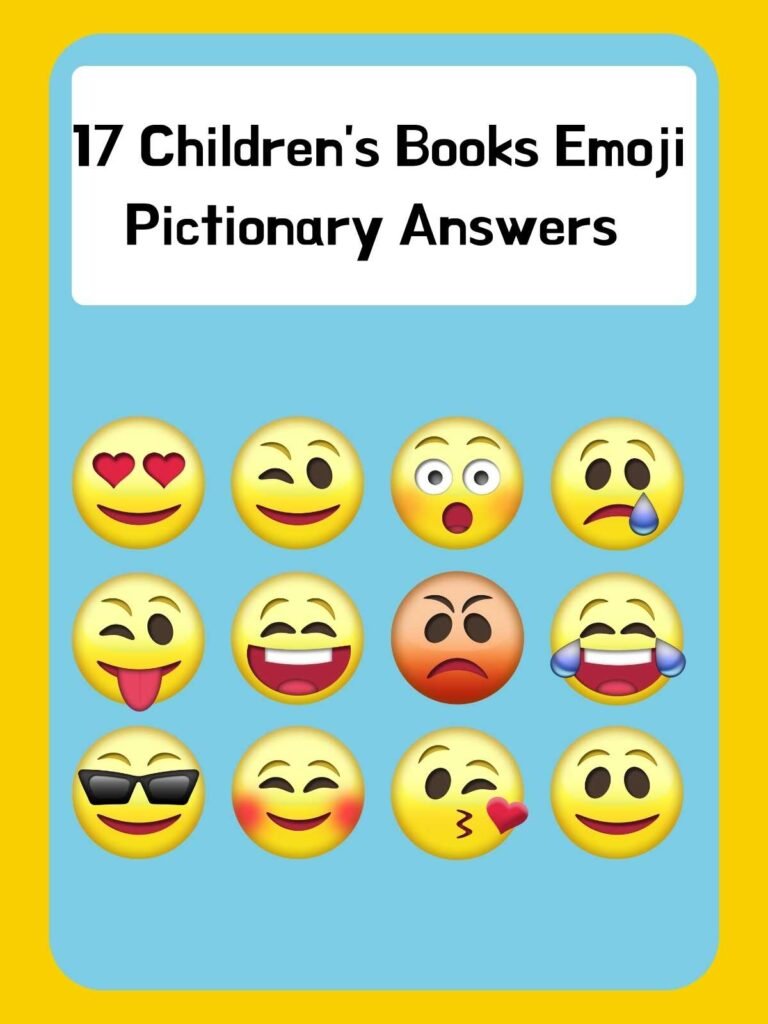 17 Children’s Books Emoji Pictionary Answers - Fun Party Pop