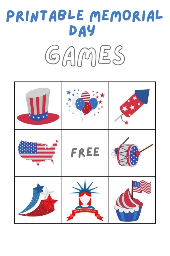 37+ Printable Memorial Day Games - Fun Party Pop