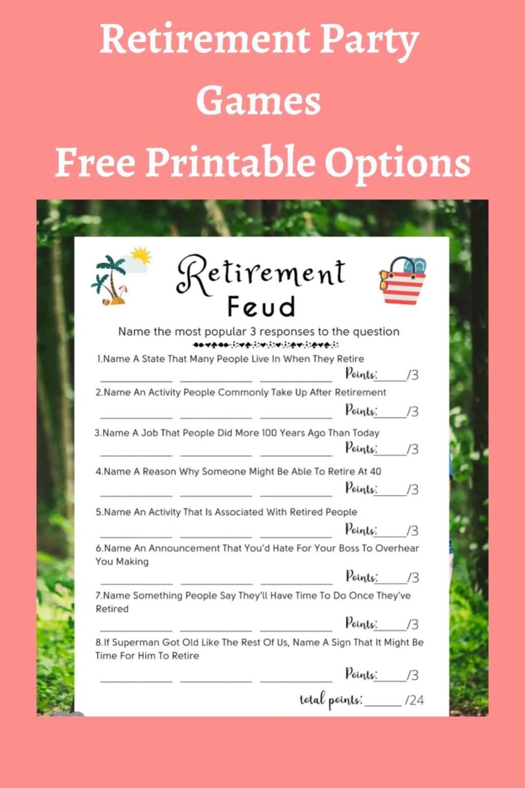 37 Retirement Party Games Free Printable Options - Fun Party Pop