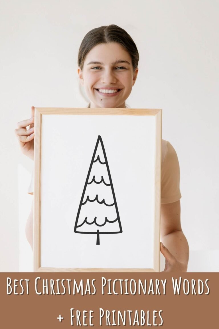 51 Best Christmas Pictionary words + Free Printable - Fun Party Pop