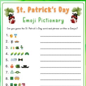 17+ St Patrick's Day Emoji Pictionary Answers For Printable Luck - Fun ...
