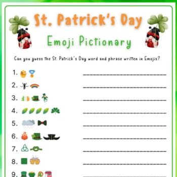 17+ St Patrick's Day Emoji Pictionary Answers For Printable Luck - Fun ...
