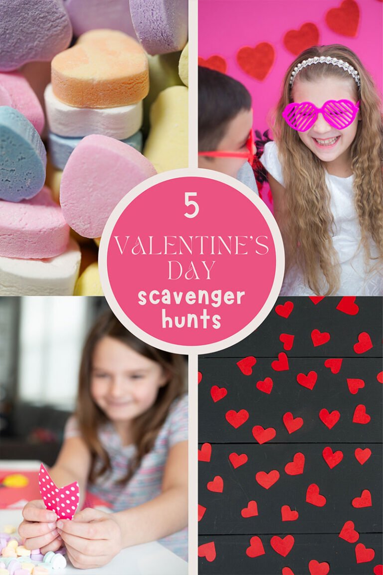 5 Free Printable Valentine's Day Scavenger Hunt Games