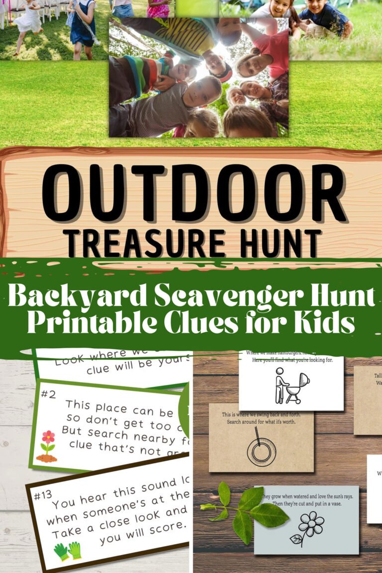 Backyard Scavenger Hunt Printable Ideas with 27 Fresh Clues - Fun Party Pop