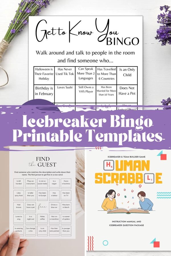 Icebreaker Bingo Questions, 53 Templates & Prompts For Groups - Fun ...