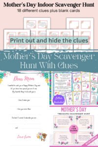 31 Mother's Day Scavenger Hunt Printable Ideas With Clues - Fun Party Pop